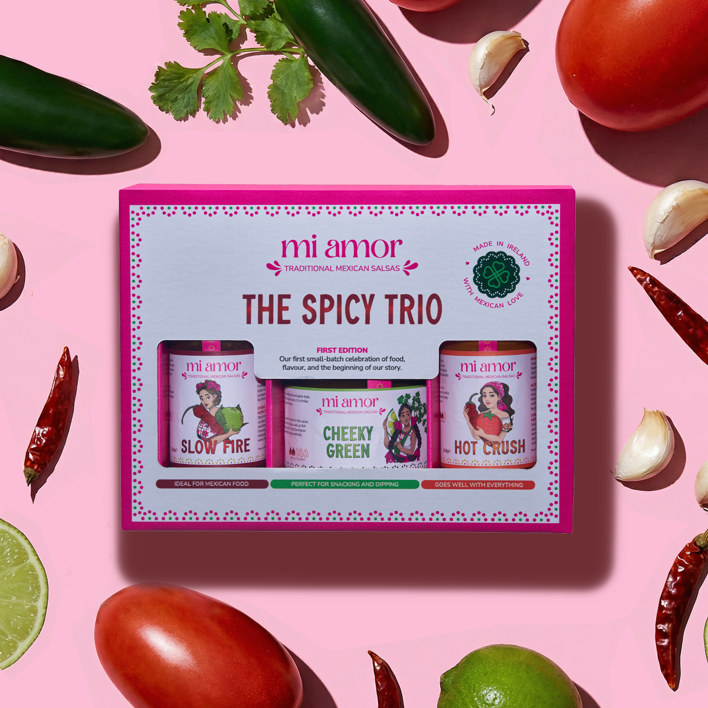 Buy Salsa Gift Set Online | The Spicy Trio by Mi Amor Salsas Ireland